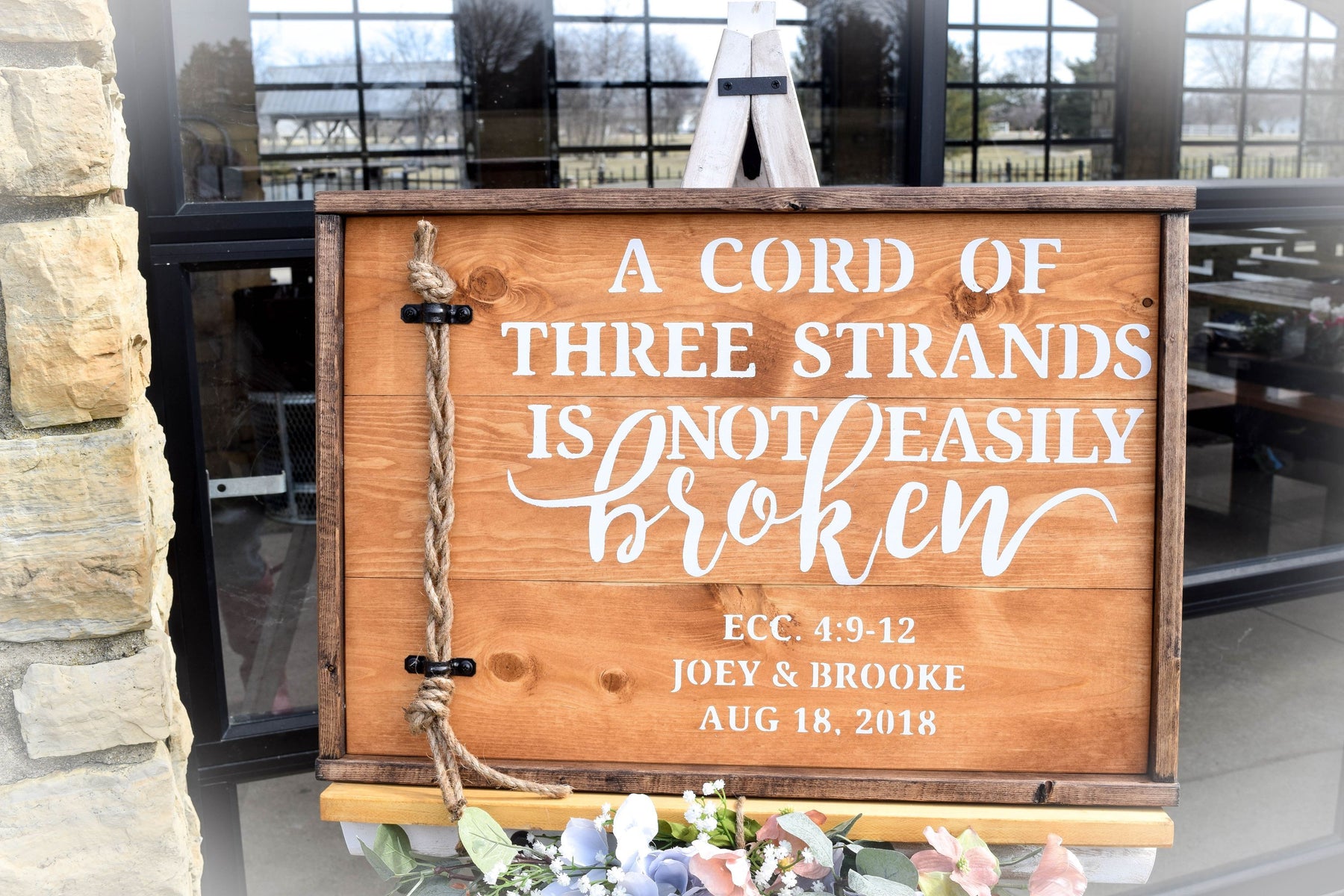 A Cord of Three Strands Sign in Gray - Unity Ceremony Signs – Patriot ...